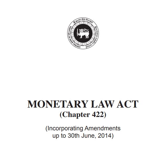 Monetary Law Act Ceylon Independent Monetary Law Act Ceylon Independent
